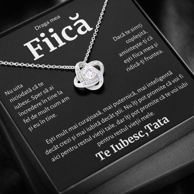 Cadou Fiica – Colier Love Knot Tata BLK – Pastrate